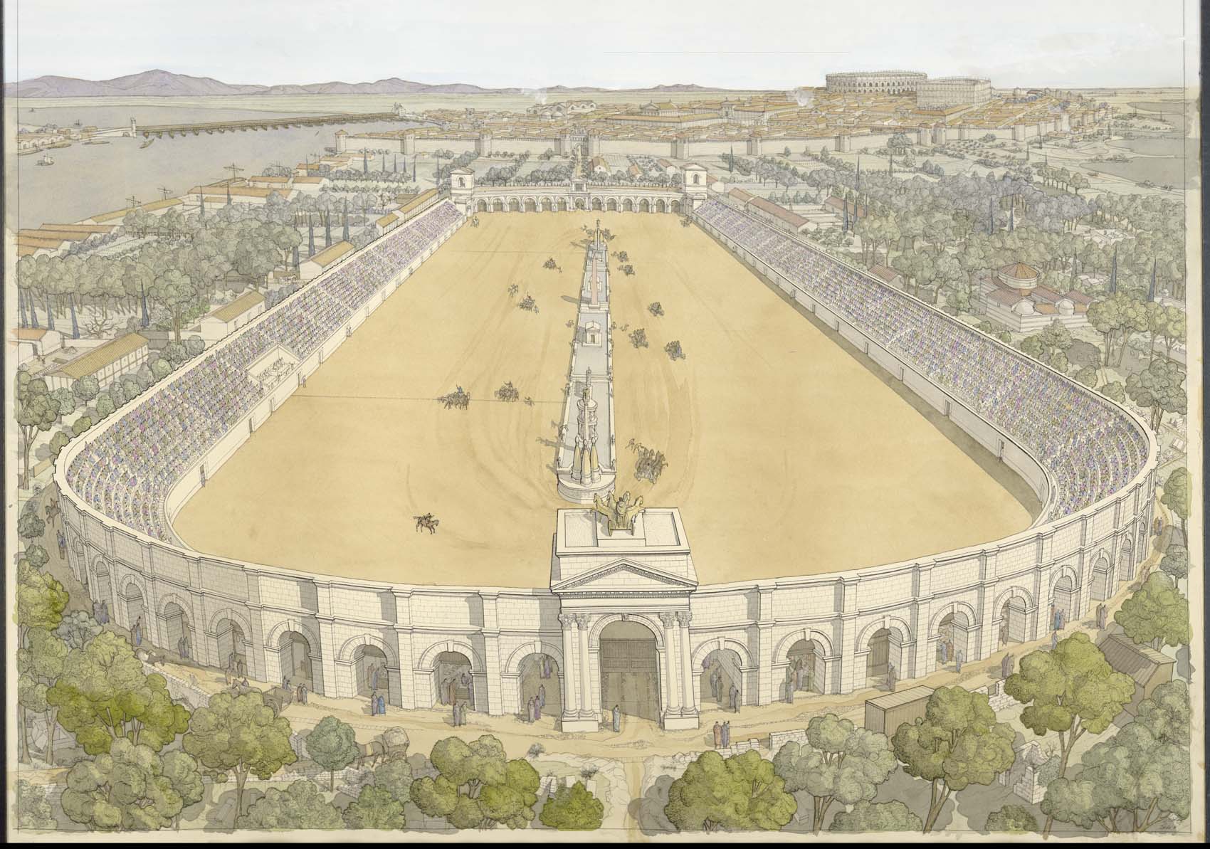 Arelate (Arles), le cirque au IVe s. - Jean-Claude Golvin